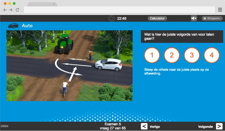 Oefenen voor het auto CBR theorie-examen